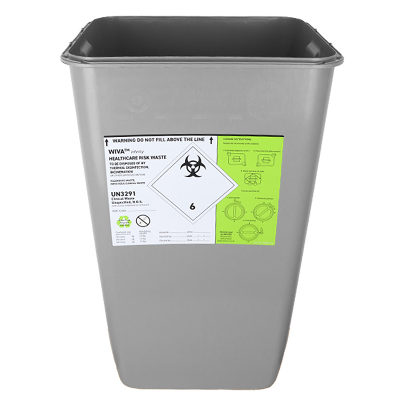 Daniels WIVA Infinity Grey 60L Waste Bin - LabWorld.co.uk